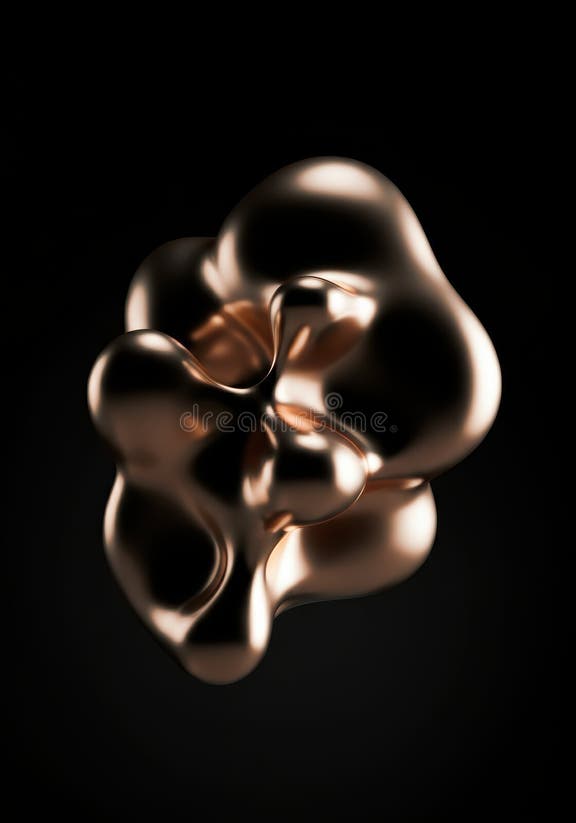 Abstract Bronze Sculpture with Organic Shapes and Smooth Surfaces Stock ...