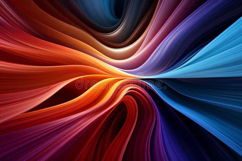 Stunning Abstract Spectral Image. Mesmerizing 3D Colorful Abstract ...