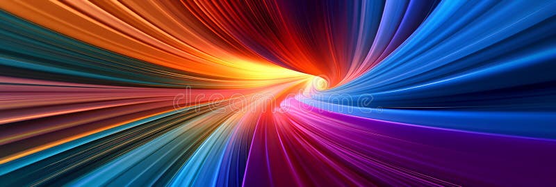Stunning Abstract Spectral Image. Mesmerizing 3D Colorful Abstract ...