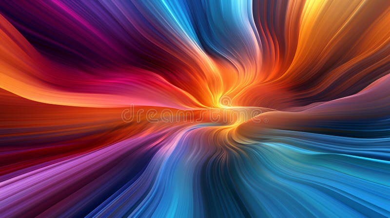 Stunning Abstract Spectral Image. Mesmerizing 3D Colorful Abstract ...