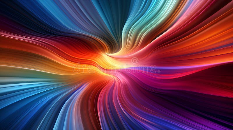 Stunning Abstract Spectral Image. Mesmerizing 3D Colorful Abstract ...