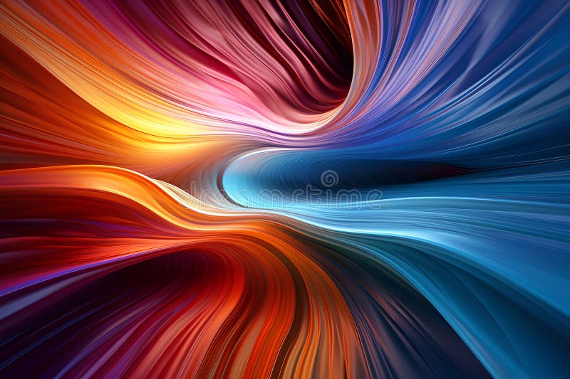 Stunning Abstract Spectral Image. Mesmerizing 3D Colorful Abstract ...