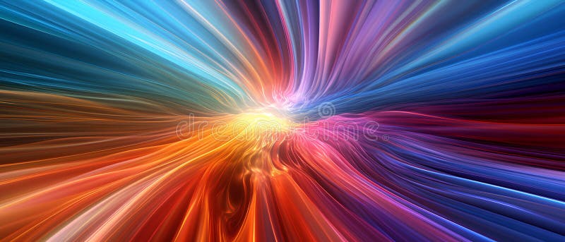 Stunning Abstract Spectral Image. Mesmerizing 3D Colorful Abstract ...