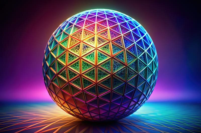 Stunning Abstract Sphere Grid Pattern Design a Dynamic Geometric ...
