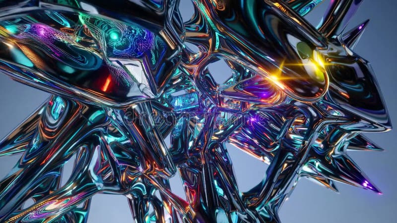 Stunning Abstract Structural Design Featuring Iridescent Sharp-Edged ...