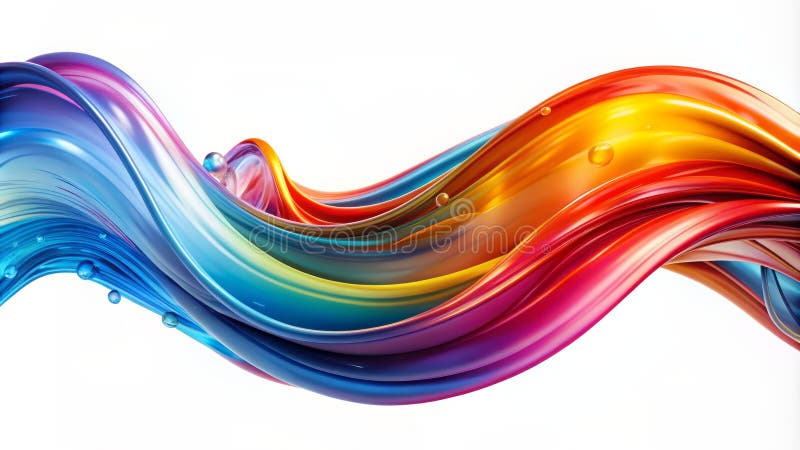 Stunning Abstract Swirling Liquid Wave Cascade a Prismatic Display of ...
