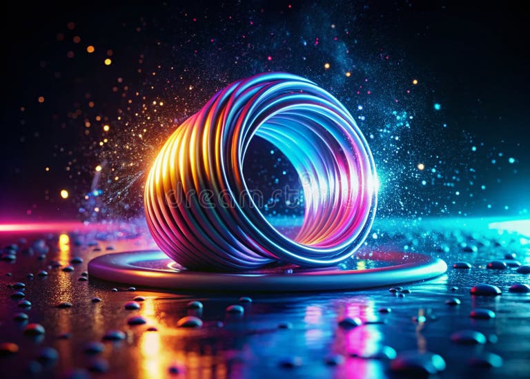 Stunning Abstract TiltShift Neon Coil Reflection a Mesmerizing Visual ...