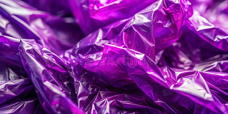 Stunning Abstract Violet Cellophane Texture a Crumpled Plastic Wrap ...