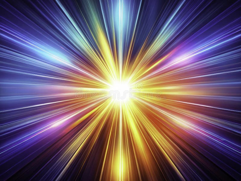 A Stunning Abstract Visual of Radiating White Light a Bright ...