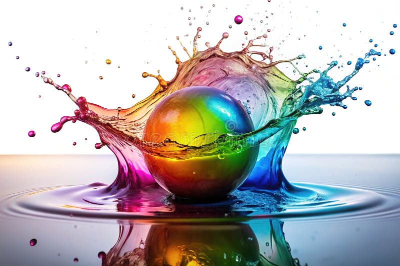 Stunning Abstract Water Splash Design Element a HighQuality Detailed ...