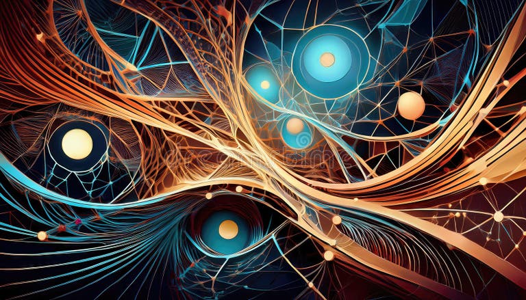 Stunning Abstraction an Intricate Web of Lines and Shapes Creating a ...