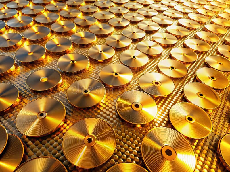 Stunning Aerial Drone Shot of a Golden Disc Patterned Field a ...