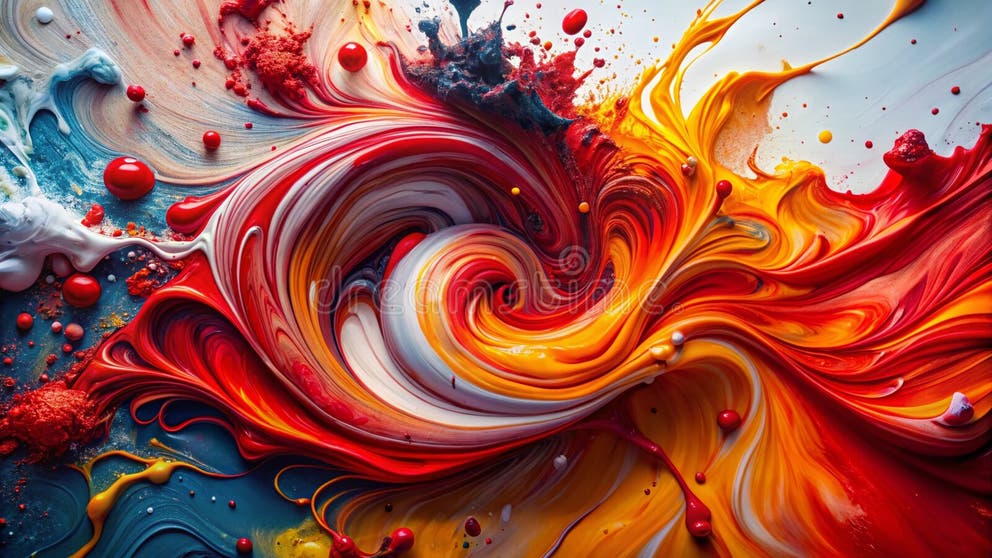 Stunning Aerial Perspective Captures Dynamic Red Paint Splashes and ...