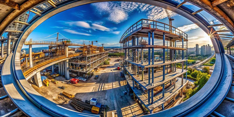 Stunning Aerial Perspective Circular Mirror Captures Modern ...