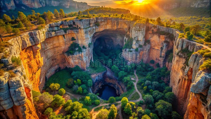 A Stunning Aerial Perspective of Heaven and Hell Caves in Mersin Turkey ...