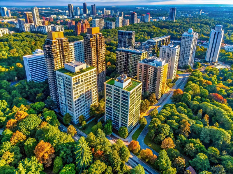 Stunning Aerial Perspective of a Modern Architectural Complex Nestled ...