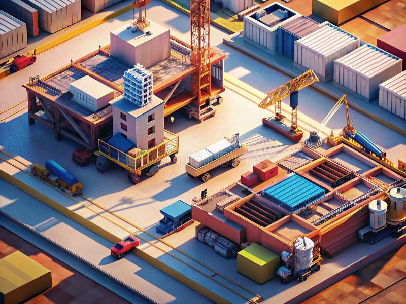 Stunning Aerial Perspective of a Modern Building Under Construction a ...