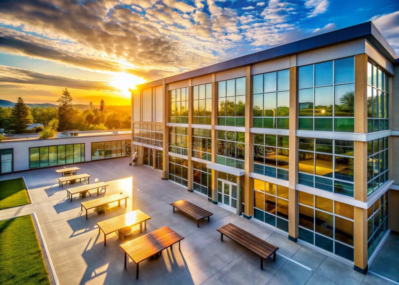 Stunning Aerial Perspective of a Modern Educational Facility a Glimpse ...