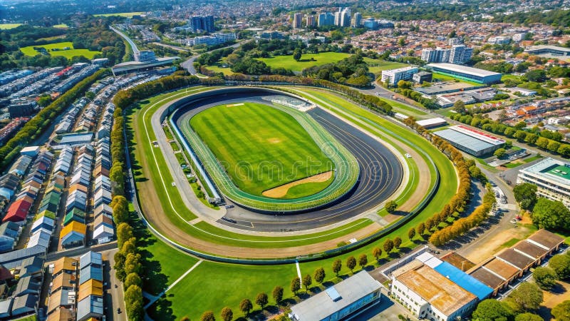 Stunning Aerial Perspective of Randwick Racecourse a 3D Stylized ...