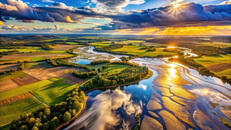 Stunning Aerial Perspective of a Silver Landscape a Breathtaking ...