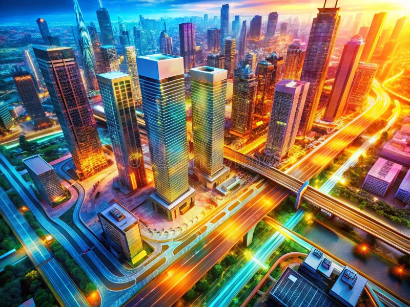 Stunning Aerial Perspective of Urban Development Innovative ...