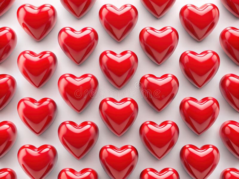 Stunning Aerial Red Heart Pattern Background Romantic Decorative and ...