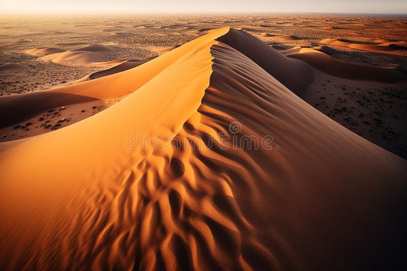 Stunning Aerial Shot of a Desert Landscape, AI-generated. Stock ...