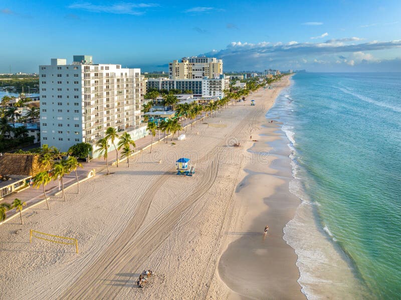 Stunning Aerial View of the Beachfront of Miami, Florida. Editorial ...