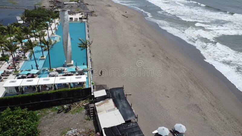 A Stunning Aerial View of Beachfront Resort Stock Video - Video of sand ...