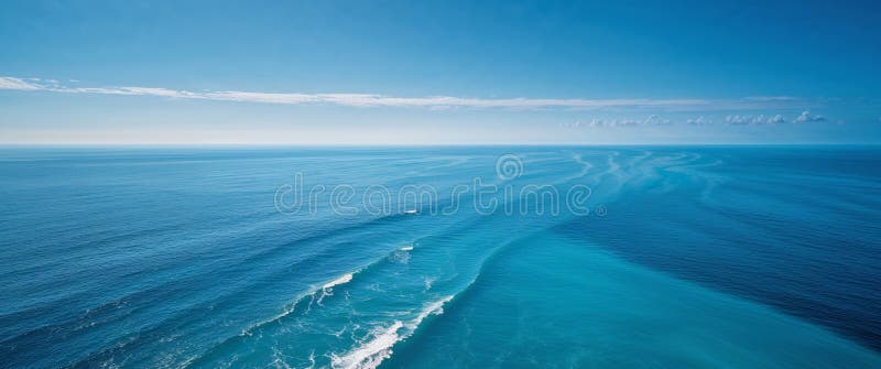 Stunning Aerial View of the Blue Sea for Creative Projects. Stock Image ...