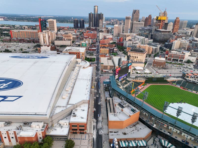 Stunning Aerial View of a Detroit City in Michigan, USA. Editorial ... Stunning Aerial View of a Detroit City in Michigan, USA. Editorial ...