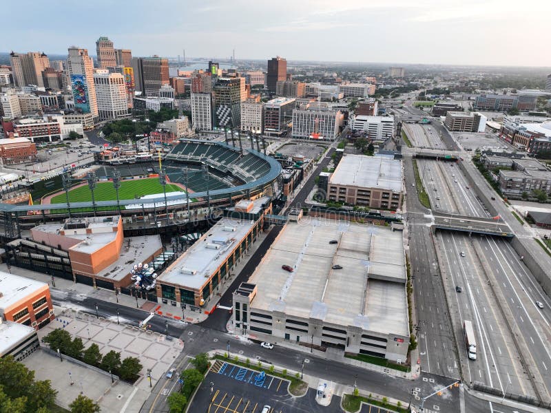 Stunning Aerial View of a Detroit City in Michigan, USA. Editorial ... Stunning Aerial View of a Detroit City in Michigan, USA. Editorial ...
