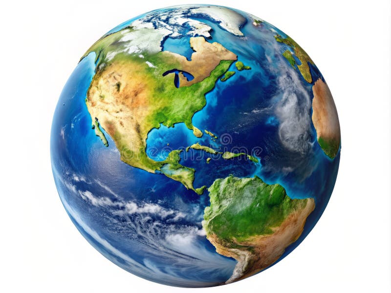 Stunning Aerial View of Earth Isolated Blue Planet Image with Clipping ...