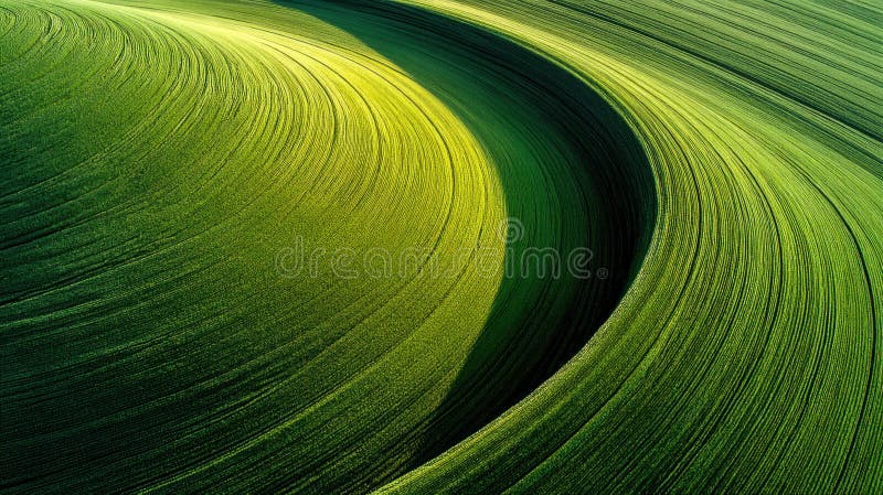 A Stunning Aerial View of Green Fields, Illustrating Abstract Patterns ...