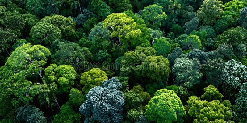 Stunning Aerial View Lush Green Canopy Texture Stock Illustration ...