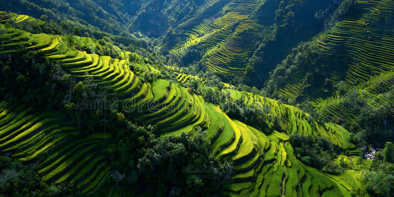 Stunning Aerial View of a Lush Green Valley with Meandering River and ...