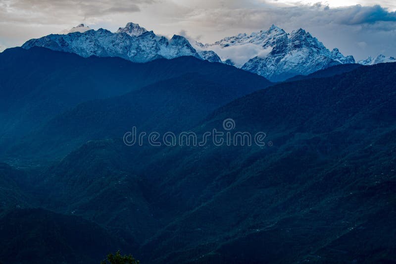 Stunning Aerial View of a Majestic Kanchenjunga Mountain Range View ...