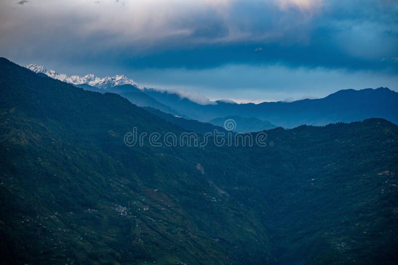 Stunning Aerial View of a Majestic Kanchenjunga Mountain Range View ...