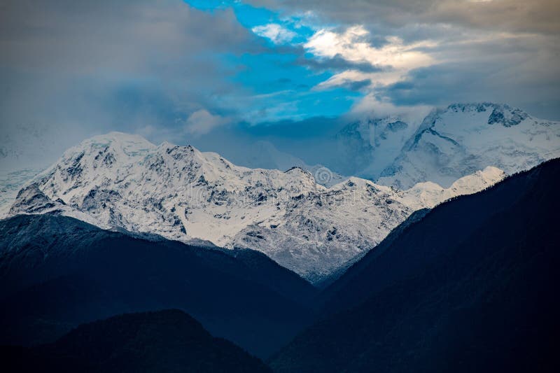 Stunning Aerial View of a Majestic Kanchenjunga Mountain Range View ...