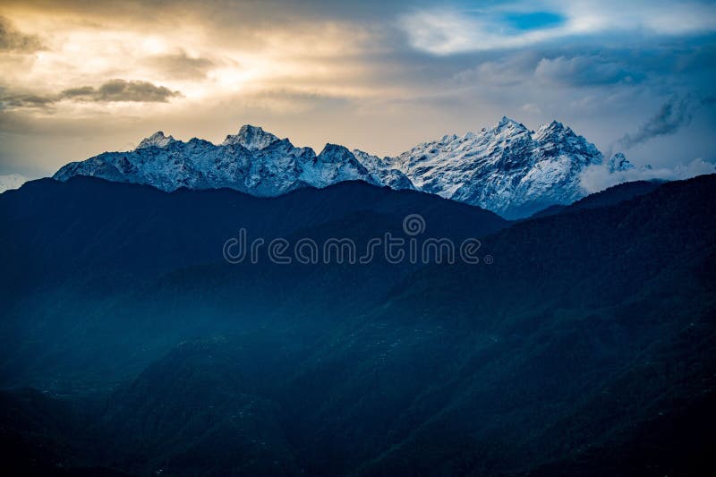 Stunning Aerial View of a Majestic Kanchenjunga Mountain Range View ...