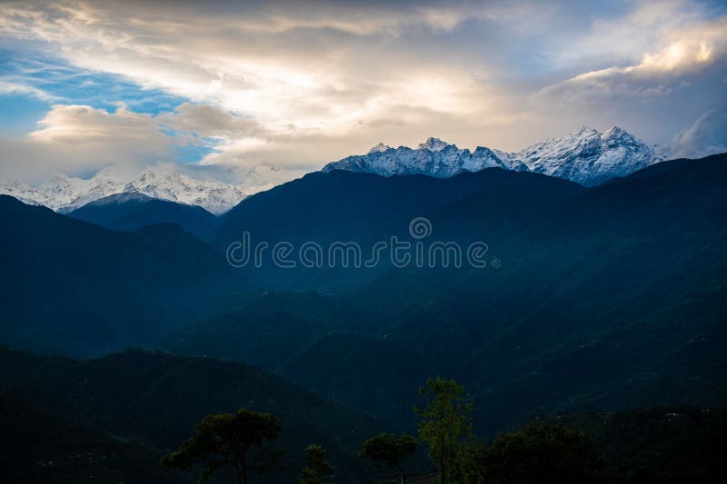 Stunning Aerial View of a Majestic Kanchenjunga Mountain Range View ...