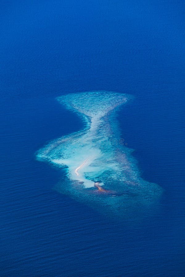 Aerial View of the Small Maldives Islands Stock Image - Image of ...