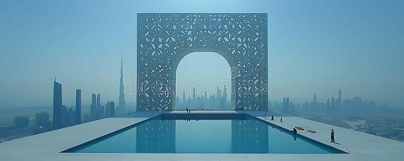 Stunning Aerial View of a Modern Architectural Marvel a Rooftop ...