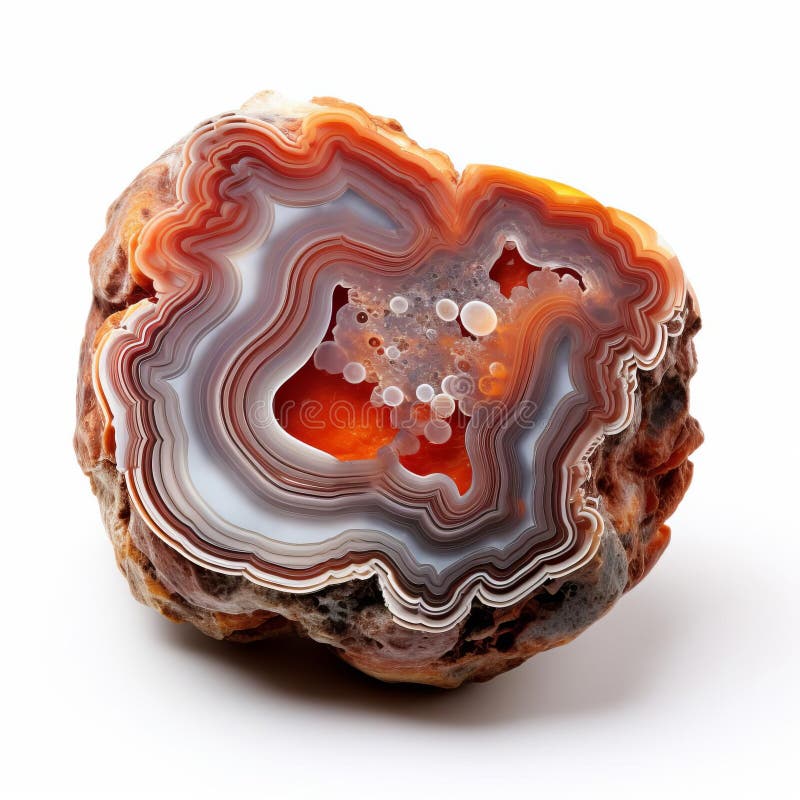 Stunning Agate Geode 3d Model on White Background Stock Illustration ...