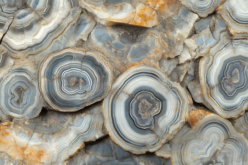 Stunning Agate Stone Texture Close Up of Circular Patterns and Natural ...