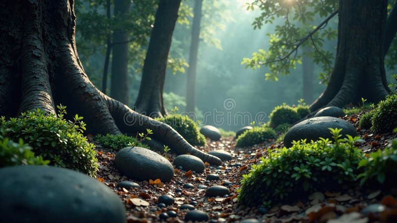 A Monochromatic Cinematic Landscape AIGenerated Nature Scene with ...