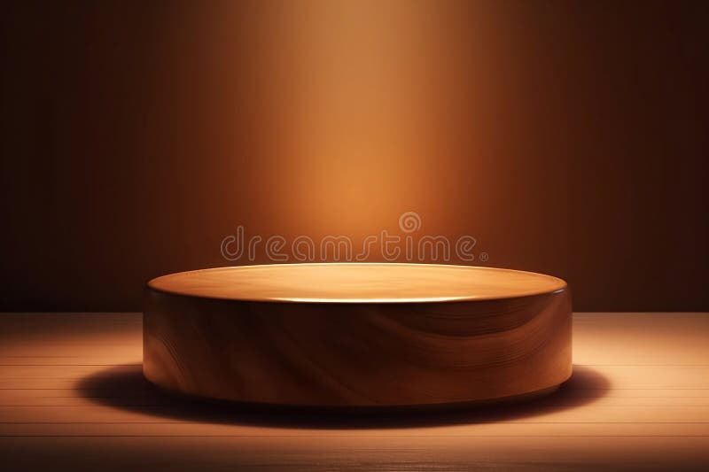 Enhance Your Product Showcase with this Beautiful Round Wooden Podium ...