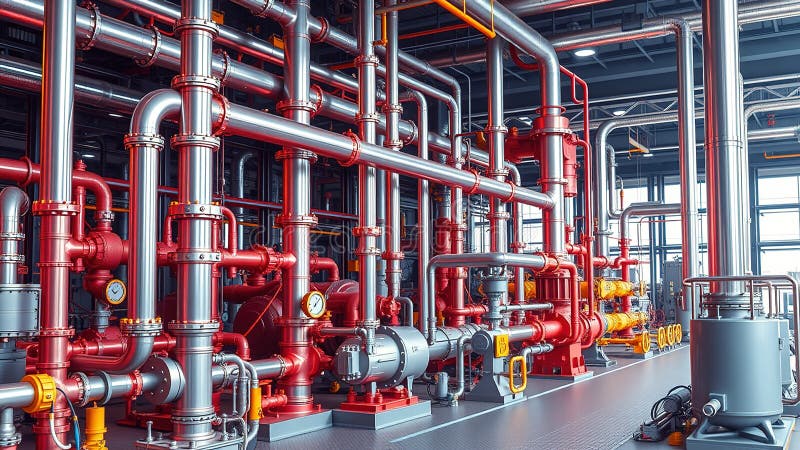 Detailed AIRendered Gas Processing Plant Schematic a Bright HighQuality ...