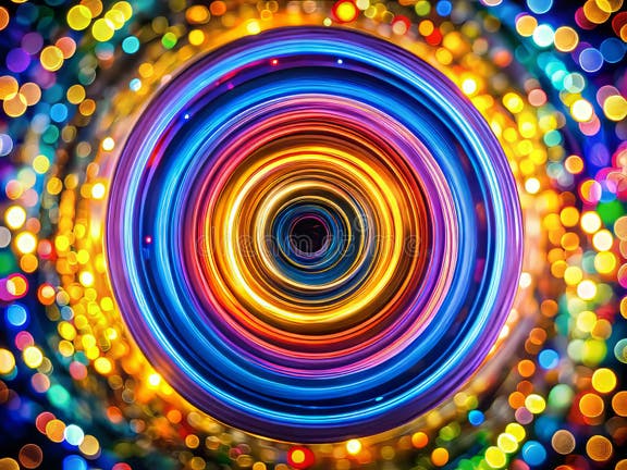 Stunning AIGenerated Abstract Image Concentric Circles with Vibrant ...