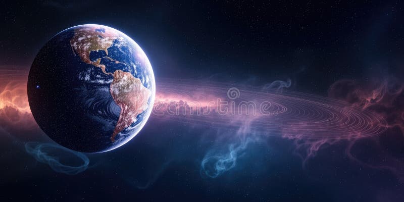 Stunning AIGenerated Celestial Gradient Planet Background a Dreamy ...